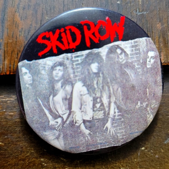Skid Row | Accessories | Real Skid Row Button Hair Metal 98s 1990s ...